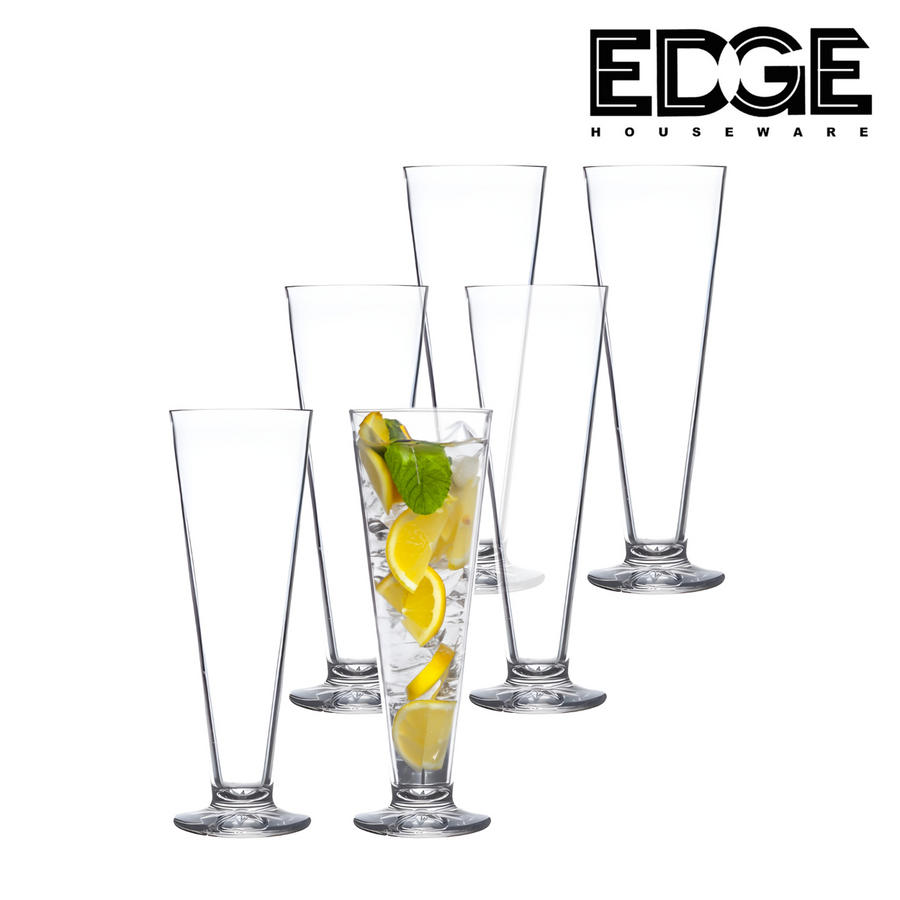 Edge Clear Tall Juice Glass, 400ml, Set of 6 Pieces – Rampage City