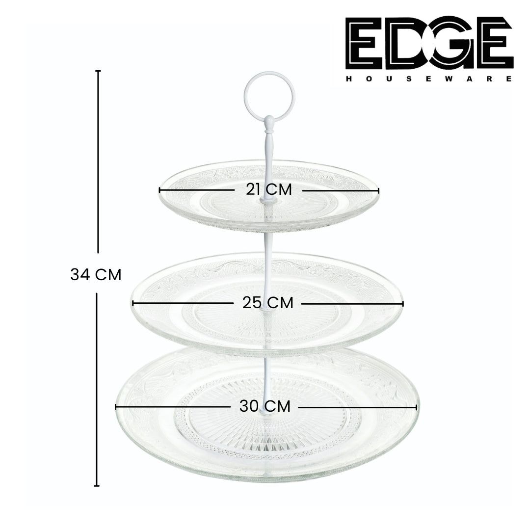 3-Tiered Glass Serving Stand Beautiful, Elegant Dishware Serve ...