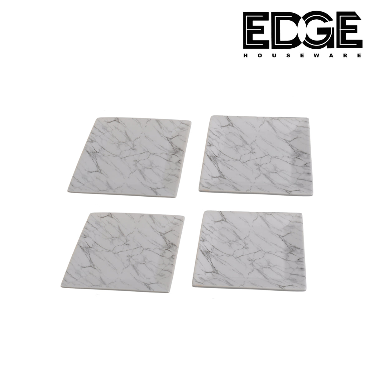 Square Fashion Marble Design Plates Set of 4, 8 Inches Dinner Plates M ...